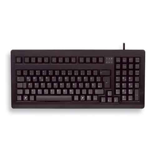 CHERRY G80-1800 Compact Corded Keyboard, Black, PS2/USB, (QWERTY - UK)