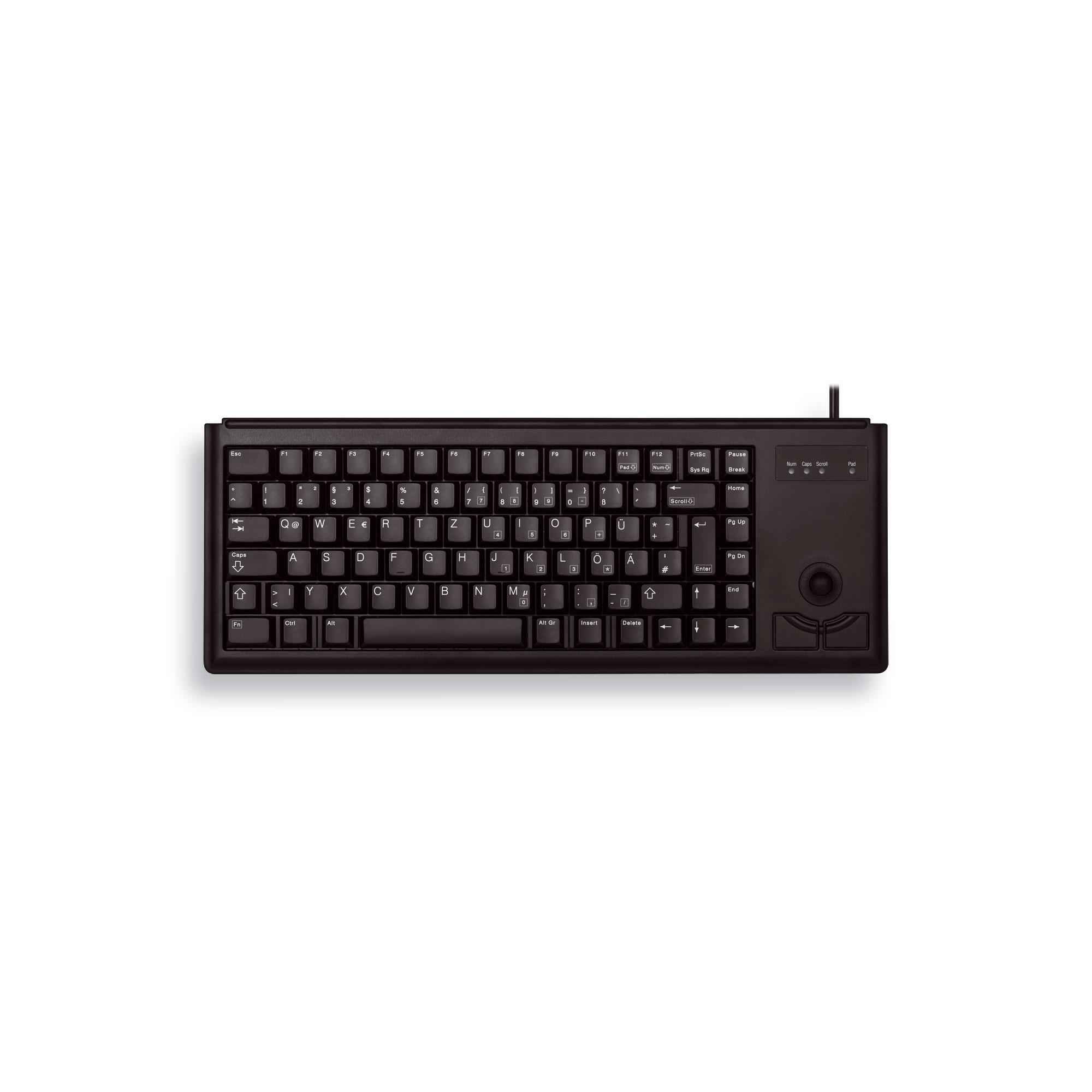 CHERRY G84-4400 TRACKBALL KEYBOARD Corded,PS2, Black, (QWERTY - UK)