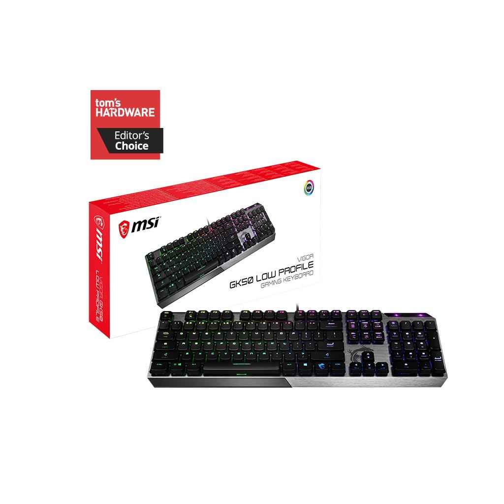 MSI VIGOR GK50 LOW PROFILE Mechanical Gaming Keyboard 'UKLayout, KAILH