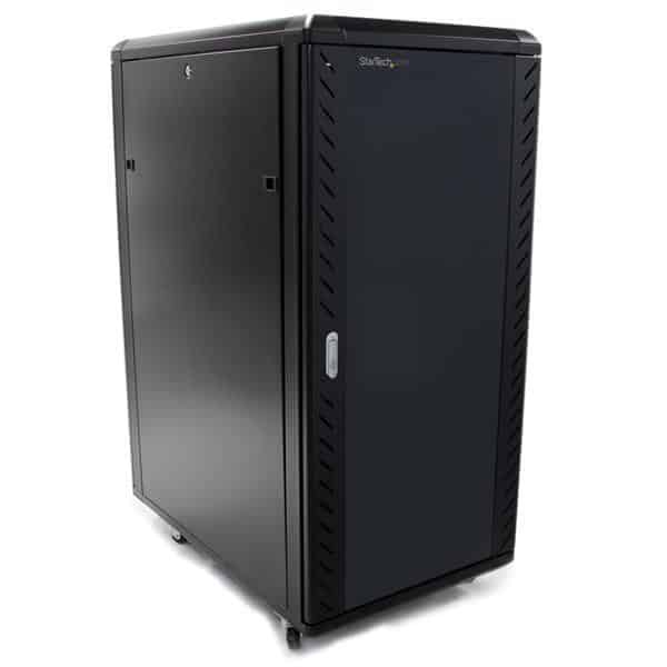 StarTech.com 4Post 25U Server Rack Cabinet, Lockable 19" Data Rack