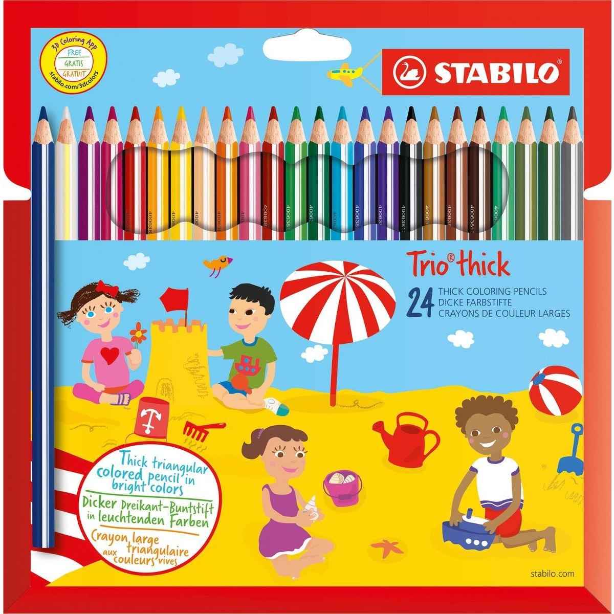 STABILO Trio Thick Multi 24 pc(s) | In Stock | Quzo UK