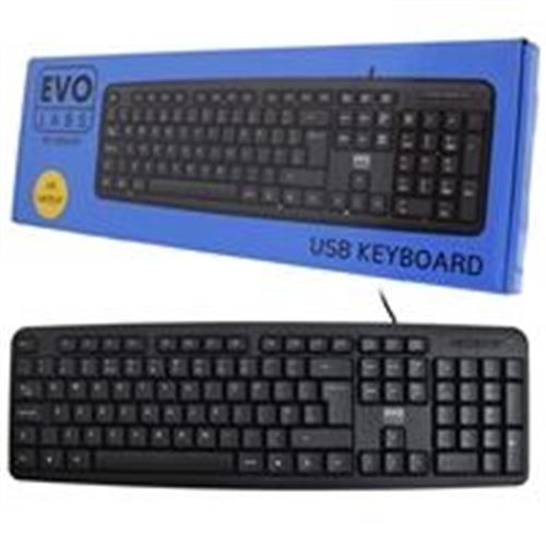Evo Labs KD-101LUK keyboard Office USB QWERTY UK English Black