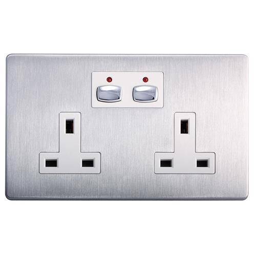 EnerGenie MIHO023 socket-outlet Stainless steel | Quzo UK