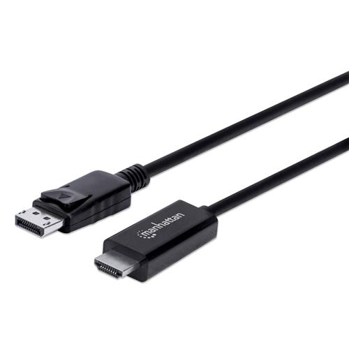 Manhattan DisplayPort 1.2 to HDMI Cable, 4K@60Hz, 1.8m, Male to Male,