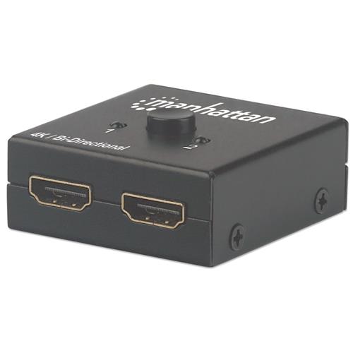 Manhattan HDMI Switch 2Port, 4K@30Hz, BiDirectional, Black, Displays