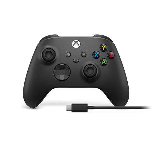 Microsoft Xbox Wireless Controller + USBC Cable Black Gamepad Analogue