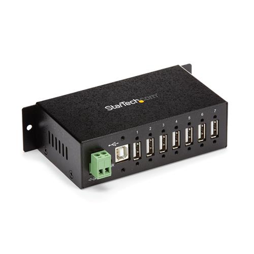 StarTech.com 7Port USB 2.0 Hub Metal Industrial USBA Hub with ESD