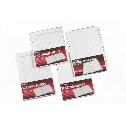Rexel Twinlock Crown Sheets Double Ledger 3C (100)