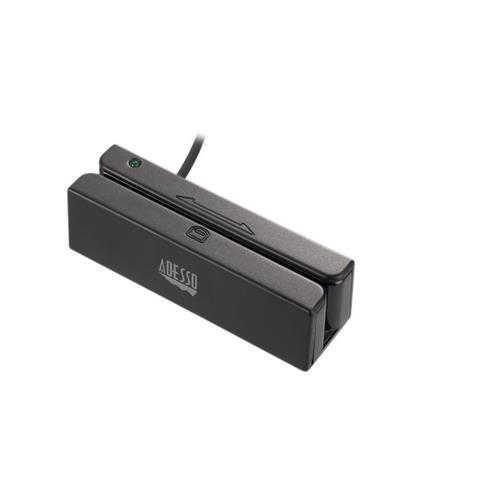 Adesso MSR-100 magnetic card reader USB Black | Quzo UK