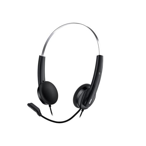 Genius HS220U Ultra Lightweight Headset with Mic, USB Connection, Plug