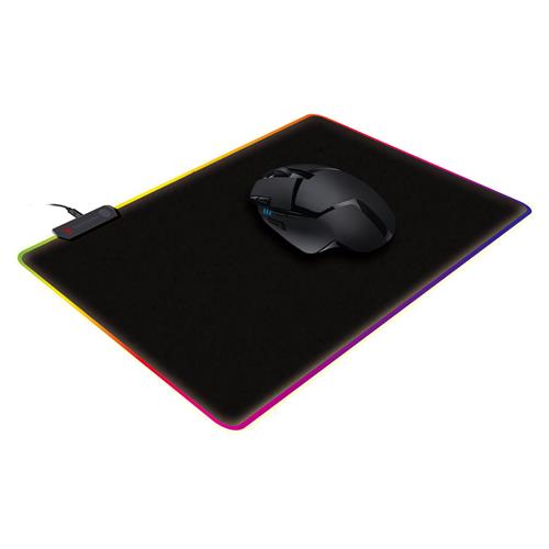 Varr Pro Gaming Mouse Pad with LED Edge Lighting, 250x300x4mm, Black,