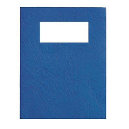 GBC LeatherGrain Binding Covers 250gsm with window A4 Blue (50)