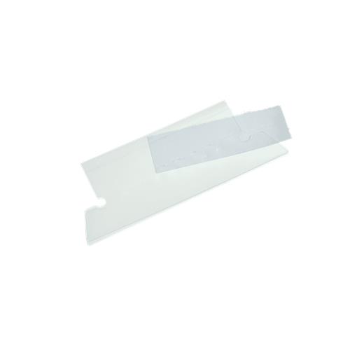 Rexel Crystalfile Flexible Tabs Clear (50) | In Stock