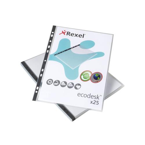 Rexel Ecodesk A4 Pockets Clear (25) | In Stock | Quzo UK