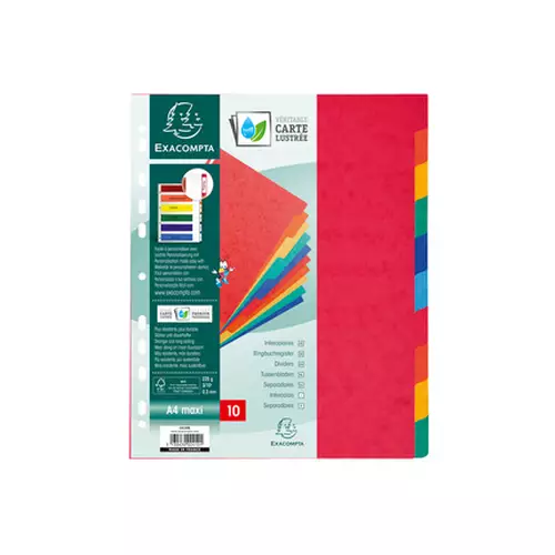 Exacompta 2410E divider Paper Multicolour 10 pc(s)