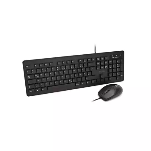 V7 Washable Antimicrobial Keyboard & Mouse Combo, USB, Optical,