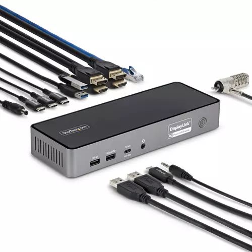 StarTech.com TripleMonitor USBC Docking Station, 140W Laptop Charging